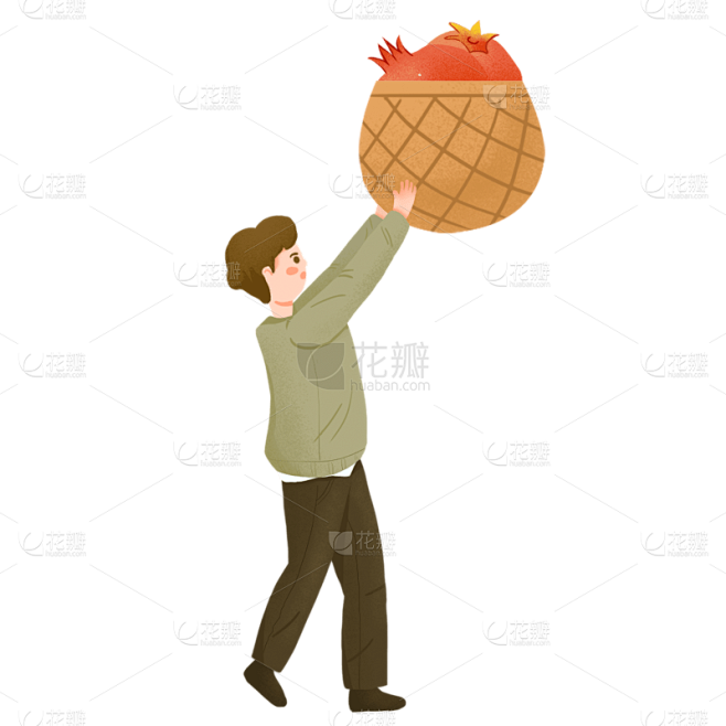 手绘风 人物插画贴纸 男孩 9460