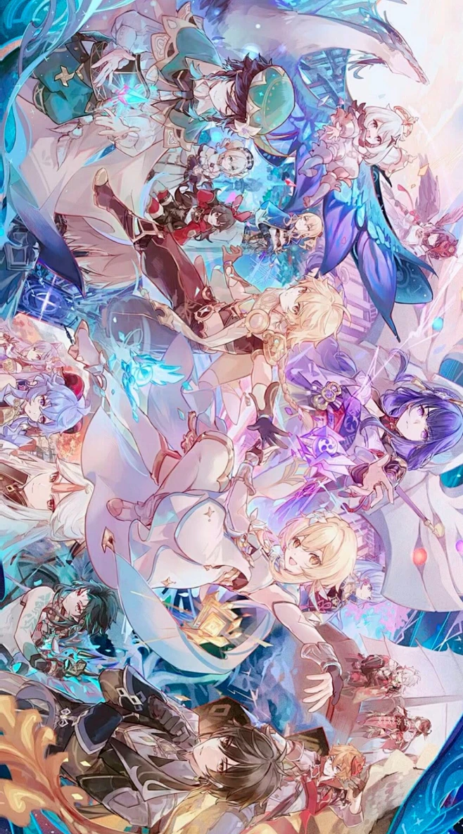 原神全家福-花瓣网