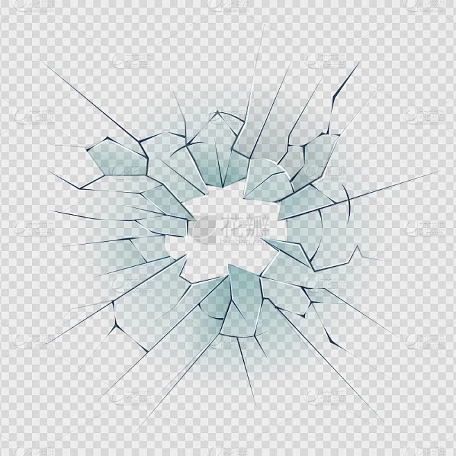 Broken glass. Cracked window texture realistic des素材-花瓣网