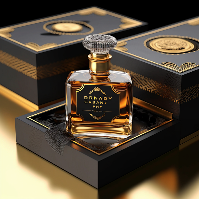 Lihe_Brandy_box_packaging_display_gold_and_black_with_metallic ...
