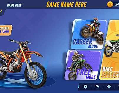 Bike Game Ui Design-花瓣网