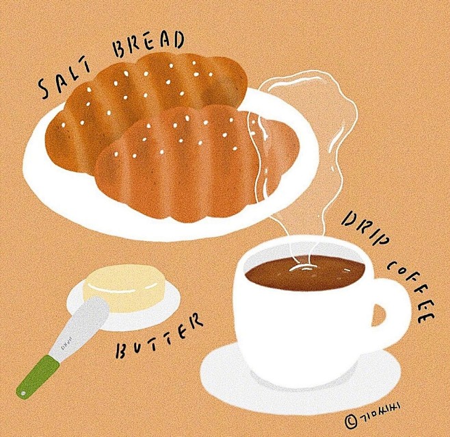 可爱食物插画一览 ins:kim_c_c