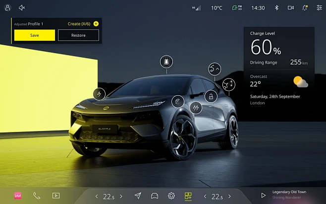 car hmi Vehicle-花瓣网