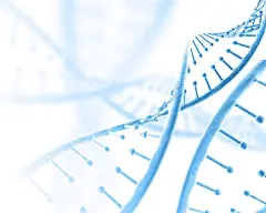 3D medical background with DNA strands-花瓣网