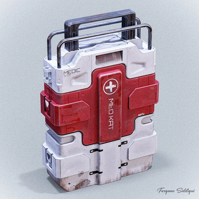 ArtStation - Sci-fi Heavy Med Kit-花瓣网