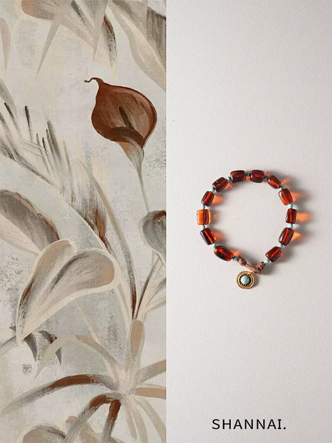 shannai原创「夏如幽兰」新中式绿松石琥珀手串小众国风串珠手链-淘宝网-花瓣网