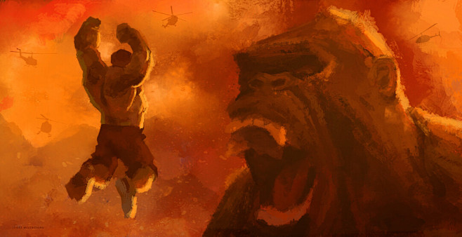 HULK VS KONG Illustration Art