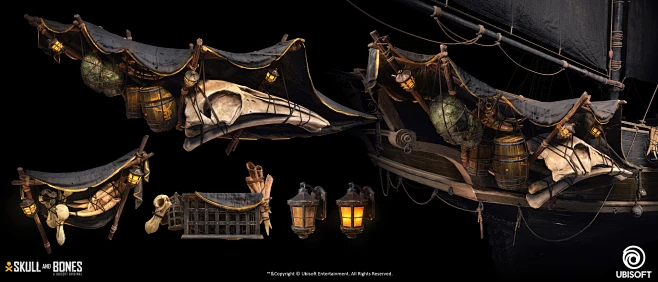 Skull and Bones - Ship Ornament-花瓣网