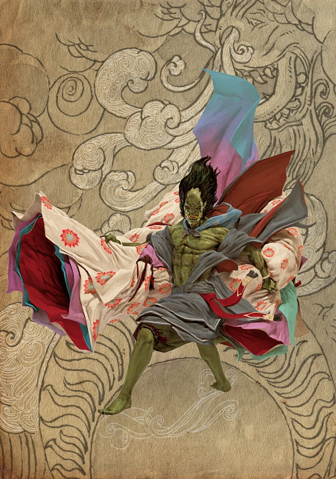 adrian-smith-japanese-gods-fujin-花瓣网
