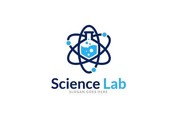 Atomic Science Lab Logo Template-花瓣网