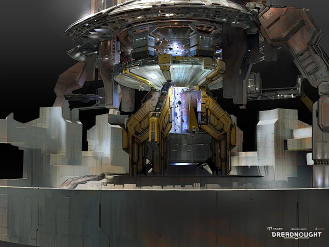 Dreadnought environment concept art. Different map elements and assets ...