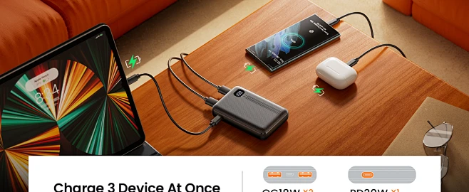 portable charger usb c power bank 10000mah portable phone charger pd ...