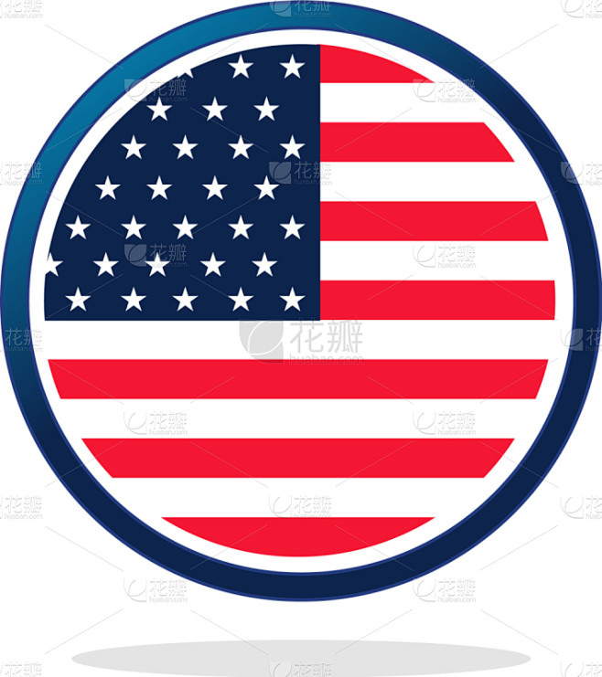 usa flag circle logo