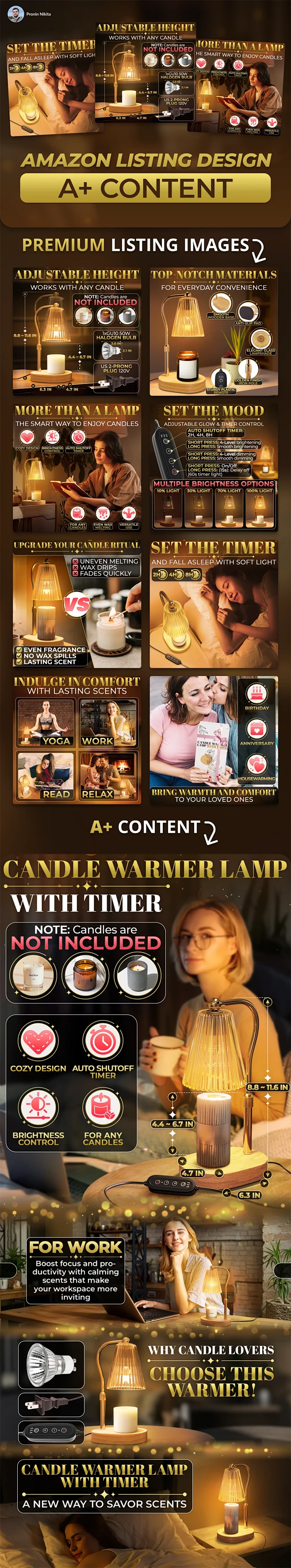 Amazon Amazon Product Listing Images A+ Content Amazon Listing amazon design listing design dark ...