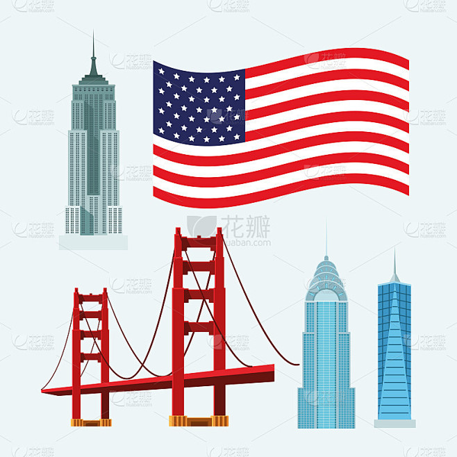 美国五个图标