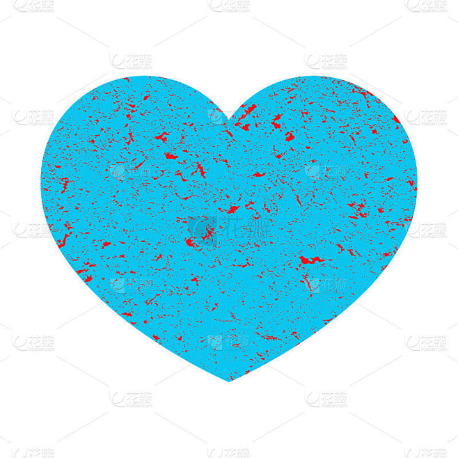 Blue heart with stone texture