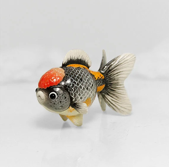 RESERVED for AMANDA Kirin Oranda Goldfish Figurine OOAK Handmade ...