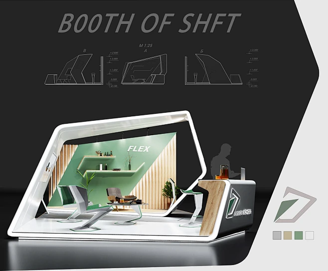 Exhibition stand TH : Diploma project. Stand for design school.-花瓣网
