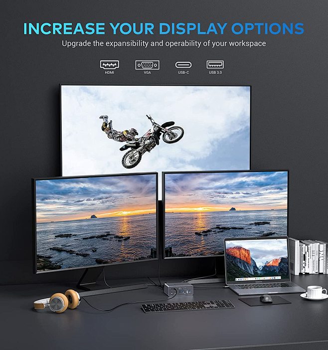 Amazon.com: Docking Station,UtechSmart 19 in 1 Quadruple Display Laptop ...