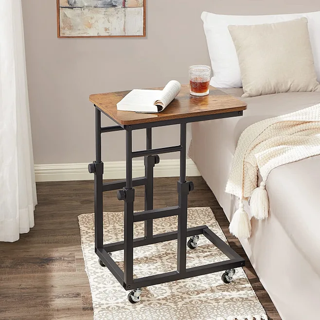 Amazon.com: BEWISHOME Side Table Height Adjustable End Table C Shaped ...