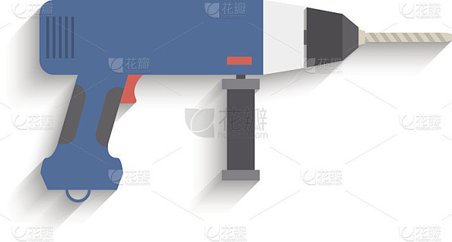 钻头图标平面设计。向量