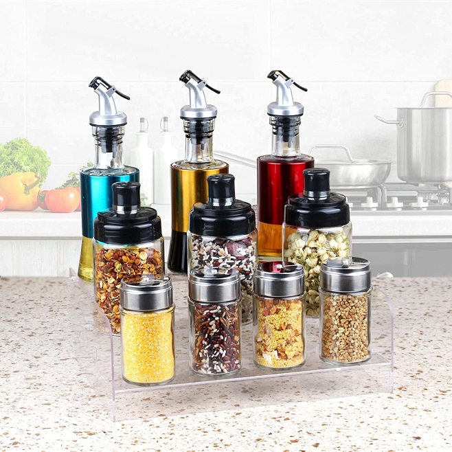 Amazon.com: Yes!Fresh Acrylic Clear Spice Rack Organizer for Cabinet ...