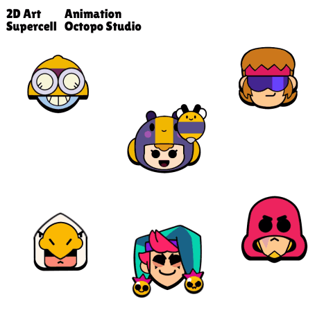 Brawl Stars U60 - 2d animation-花瓣网