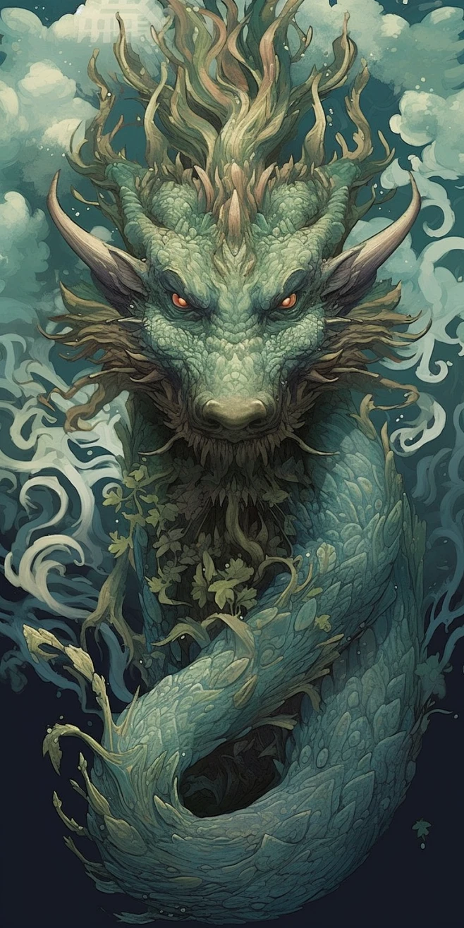 mythical creatures in the style of illustrator Robin James-花瓣网