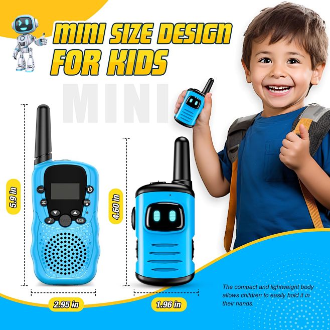 Amazon.com: Walkie Talkies Toys for Kids 3-6: DASTION-99 Mini Robot ...
