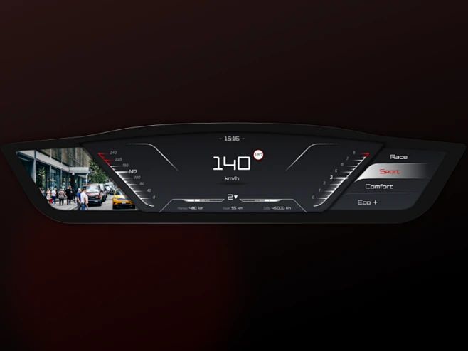HMI Sport Concept automotive cluster design graphic design hmi motion ...