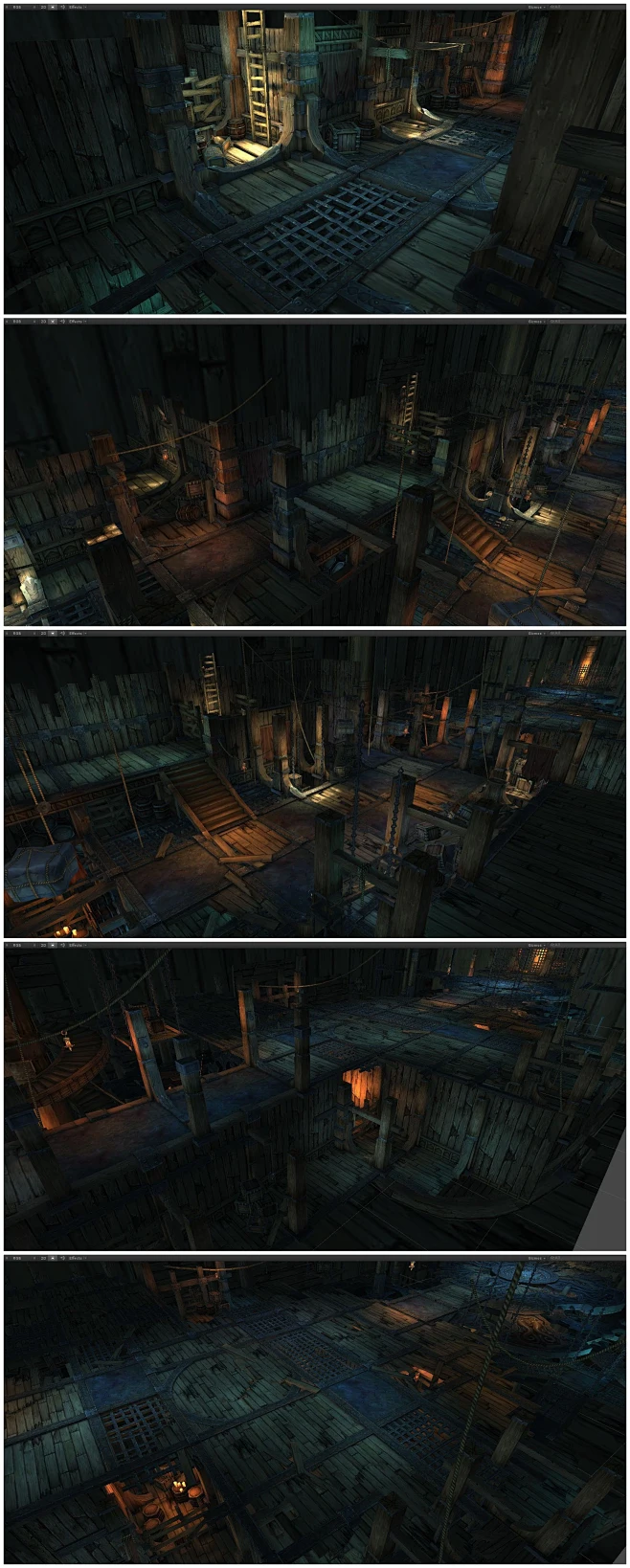 游戏美术素材 魔幻暗黑风写实地牢3D模型 3D场景 U3D/Unity3d手游场景 CG原画参考 CG概念场景设定 -花瓣网