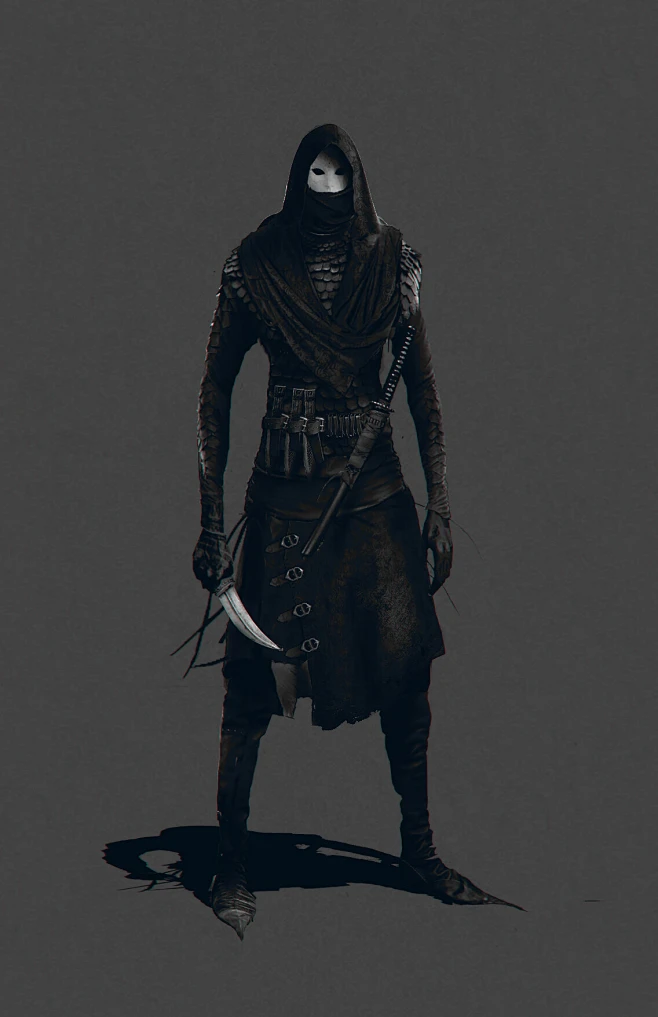 黑暗系战士 刺客#恶灵#邪恶角色#——画师 Alex Vasin-花瓣网