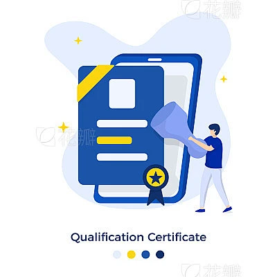 Qualification CertificateQualification Certificate Illustration concept ...