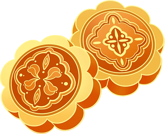 创意国潮风中秋节插画-月饼-花瓣网