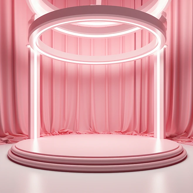 Top with a light, stage background, pink background, backstage ...