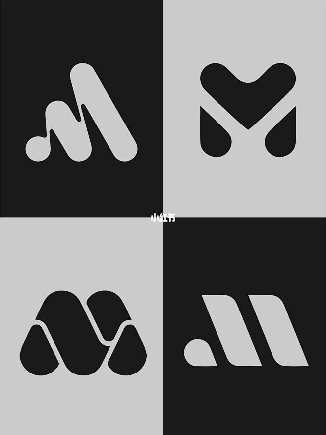 首字母M图形灵感，字母LOGO设计分享图片_LOGO图片素材-花瓣网