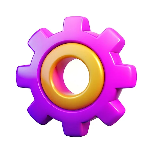 Setting 3D setting icon 3D setting symbol 3D setting image-花瓣网