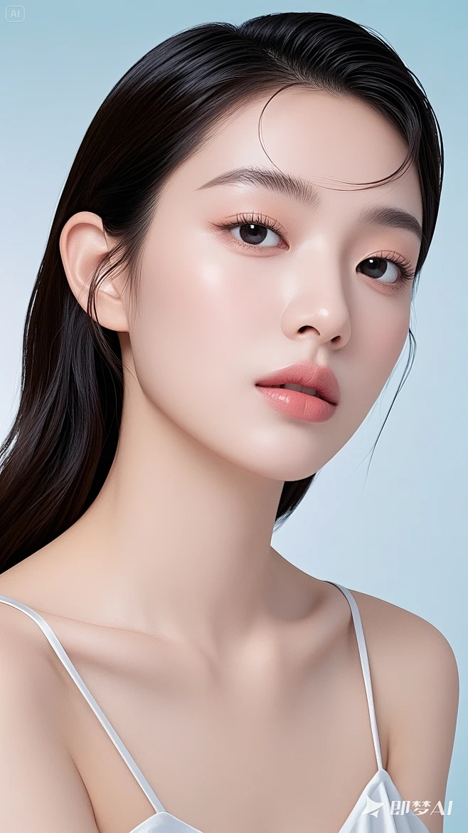 jimeng-2025-06-20-634-高级医美模特，32k，超写实，超高清，超精致，大师作品，正面或者侧面，画面细节丰富，皮肤透着高光 ...