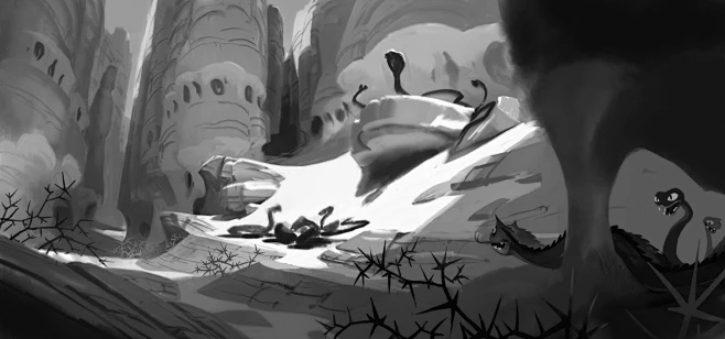 场景构图黑白构成画面构成黑白稿来自cgbook.cn (885)-花瓣网