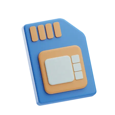 Sim Card 3D Icon