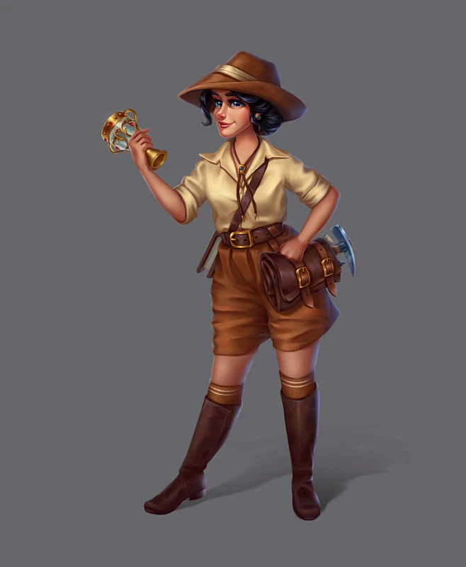 Archaeologist girl-花瓣网