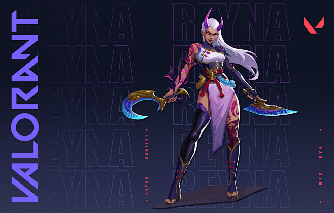 无畏契约 灵魂莲华-芮娜 皮肤设计