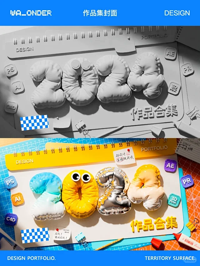 C4D作品集封面 - 小红书搜索-花瓣网