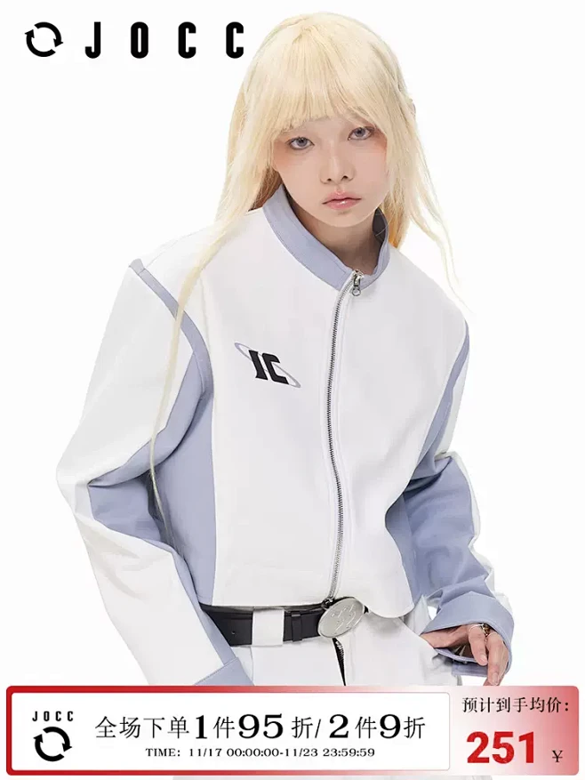 JOCC/久川外套男春秋廓形短款撞色国潮流拼接机车情侣皮夹克皮衣-tmall.com天猫-花瓣网