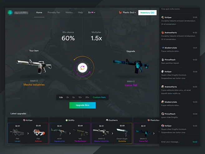 CSGO Skin Exchange csgo items webapp website esport esports csgo skins ...