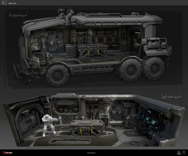 Gears Tactics, Yaroslav Odnorogov : This is HQ vehicle. Used to be a ...