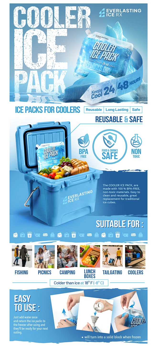 Ice Packs for Coolers A+ desktop / mobile :: Behance-花瓣网