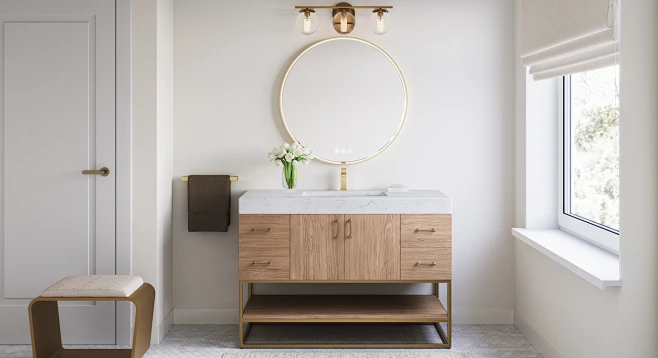 The Bahia Collection | 42" Vanity | Single, Freestanding, Matte Black ...