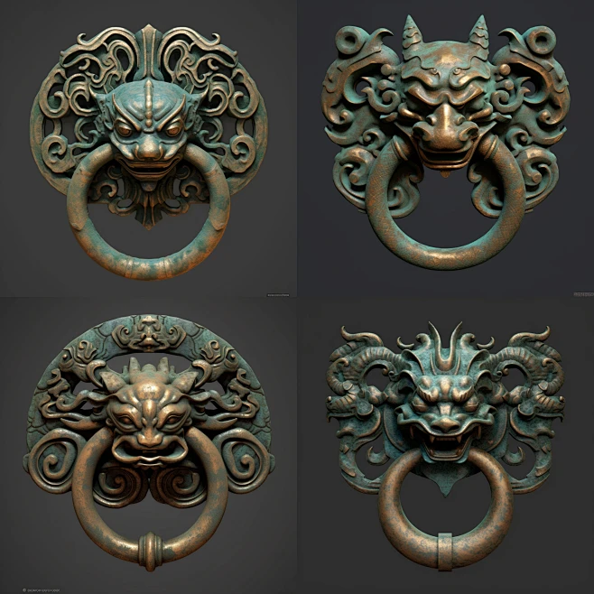 nd4272_Oriental_ancient_Chinese_bronze_patterns_dragon_patterns ...
