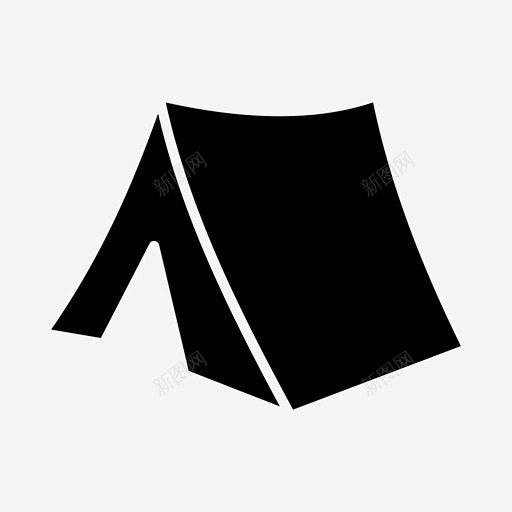 帐篷露营避难所图标 页面网页 平面电商 创意素材